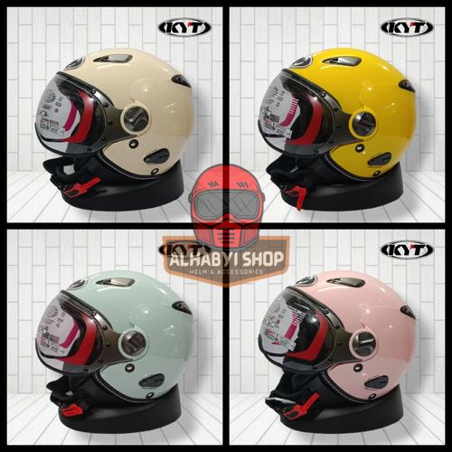 Jual HELM KYT ELSICO SOLID/POLOS | HALF FACE SINGLE VISOR | HELM SNI ...