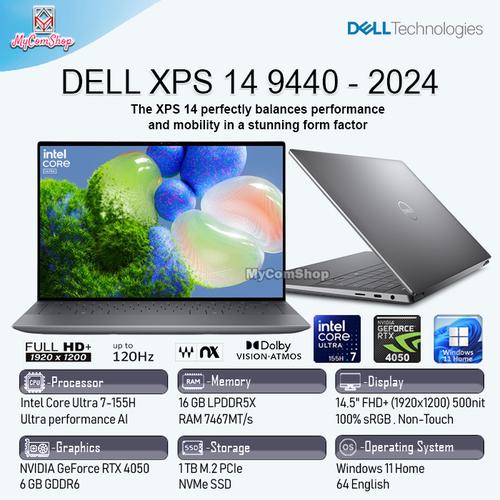 Jual DELL XPS 14 9440 ULTRA 7-155H 16GB RAM 1TB SSD RTX 4050 6GB 14 ...