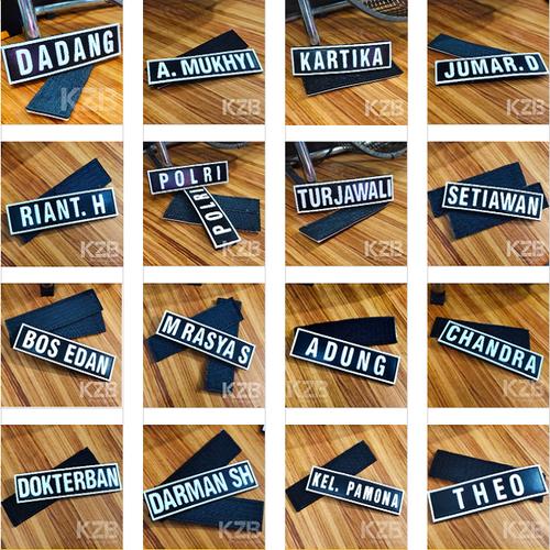 Jual Patch Rubber Velcr Name-Emblem Karet NAMA 11x3 Hitam Putih - UNDER ...