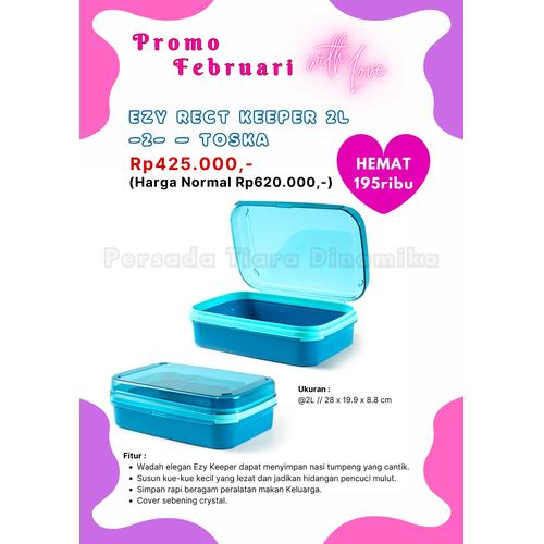 Jual TUPPERWARE EZY RECT KEEPER 2L (2) TOSCA - WADAH PENYIMPANAN - Kota ...