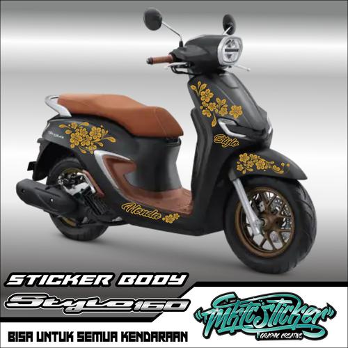 Jual VARIASI STICKER HONDA STYLO 160 MODIF BATIK BUNGA SIMPLE UNTUK ...