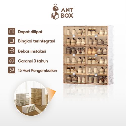 Jual ANTBOX Rak Sepatu Susun Tertutup Lemari Sepatu Kabinet 24 Pasang Kokoh Minimalis Aesthetic ...