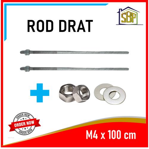 Jual Suspension Rod Rot Drat Hanger M4 x 1 Meter Kawat Gantungan Rangka ...