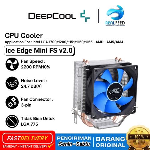 Jual Deepcool Ice Edge Mini FS v2.0 CPU Cooler LGA1200 1151 1150 1155 ...