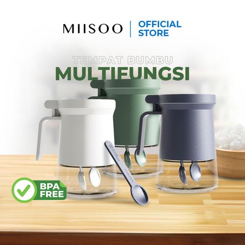 Promo MIISOO Tempat Bumbu Dapur Garam Merica Dengan Gagang Dan Sendok ...