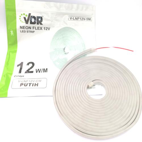 Jual LAMPU LED NEON FLEX LED STRIP FLEXIBLE 5 METER DC 12 V PUTIH ...