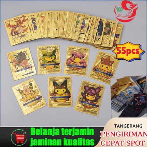Jual Kartu Pokemon Emas Pikachu 55PCS/Box: Permainan Interaktif Asyik ...