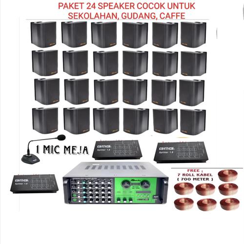 Jual Sound ruangan sekolah 24 titik speaker dusenberg 4 inch + mic meja ...