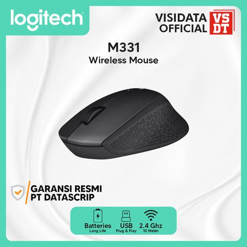 Jual Logi tech M331 Mouse Wireless Silent Click Original - Black ...