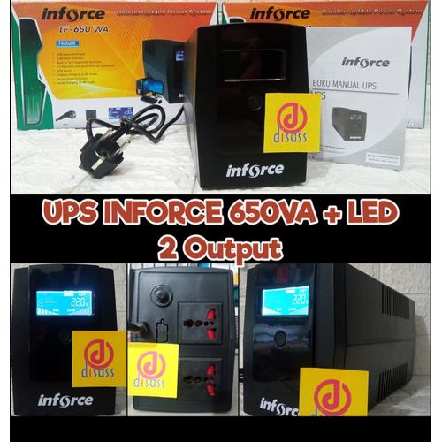 Jual Uninteruptable Power Supply UPS INFORCE IF 650 VA dengan LED ...