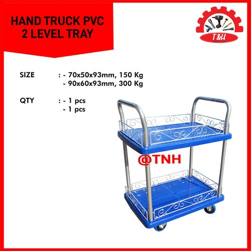 Jual Troli 2 Susun / Hand Truck PVC 2 Level Tray / ROHA - 70x50x93 ...
