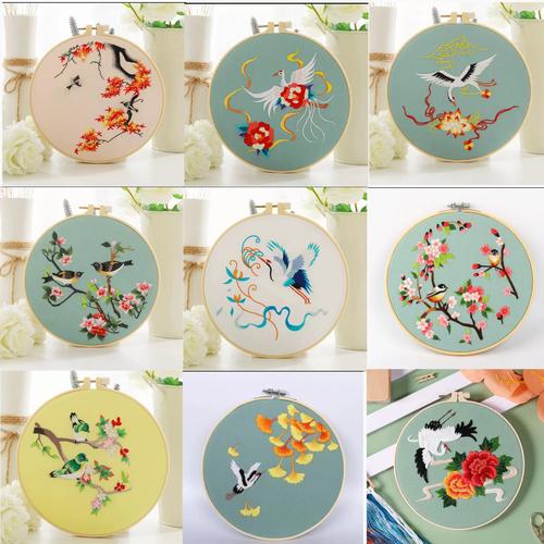 Jual DIY kit set sulam jahit paket embroidery kit ring sewing hoops ...