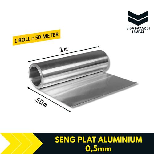 Jual Seng Plat Aluminium Alumunium 0,5mm 1 Roll 50 Meter - Kab ...