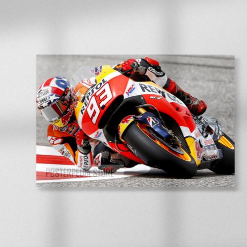 Jual Poster Bingkai marc marquez | Poster Moto GP | Hiasan Dinding 10 ...