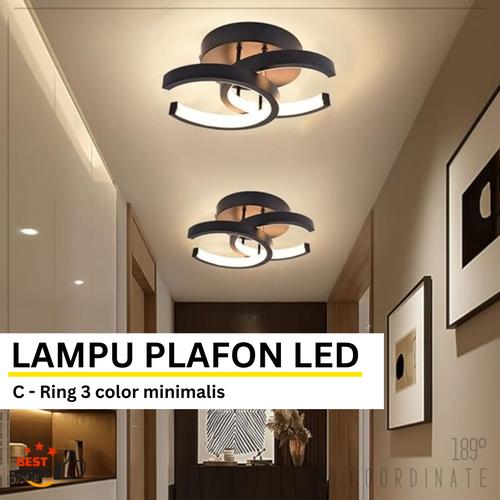 Promo LAMPU PLAFON MINIMALIS LED CEILING C RING BULAT CINCIN 3 COLOR ...