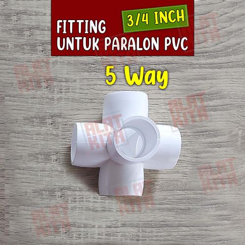 Jual Fitting PVC 3/4 inch, Knee, 3 Way, 4 Way, 5 Way, Tee Warna Putih ...