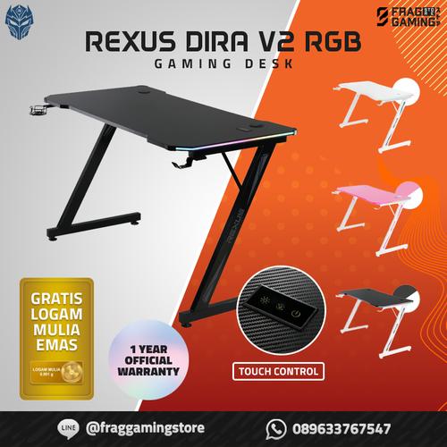 Jual Rexus DIRA V2 DiraV2 RXD-122 RGB LED Gaming Desk RXD122 Meja ...