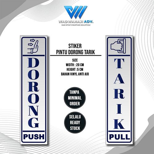 Jual Stiker Pintu Tarik Dorong, Bahan Vinyil Tahan Air Water Proof ...