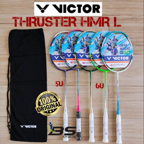Jual RAKET BADMINTON THRUSTER HMRL ORIGINAL - WHITE GREEN 6U, RAKET ...