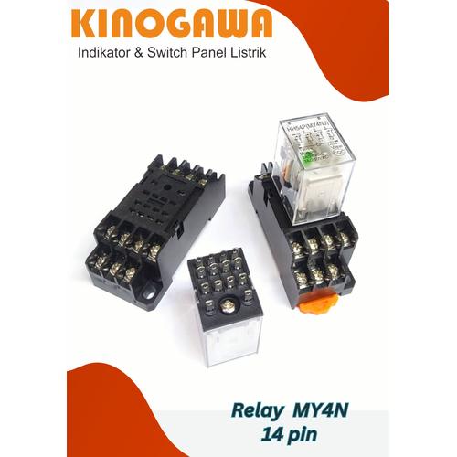 Jual Relay MY4N 14Pin 220V 24V - 24V, Relay + Socket - Jakarta Barat ...