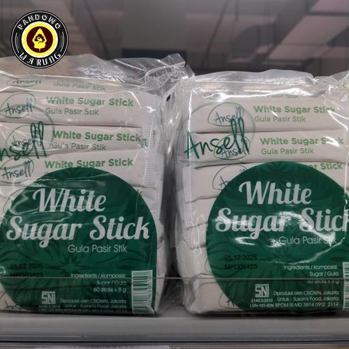 Jual Ansell White Sugar Stick / Gula Pasir Stik / Gula sachet 60's ...