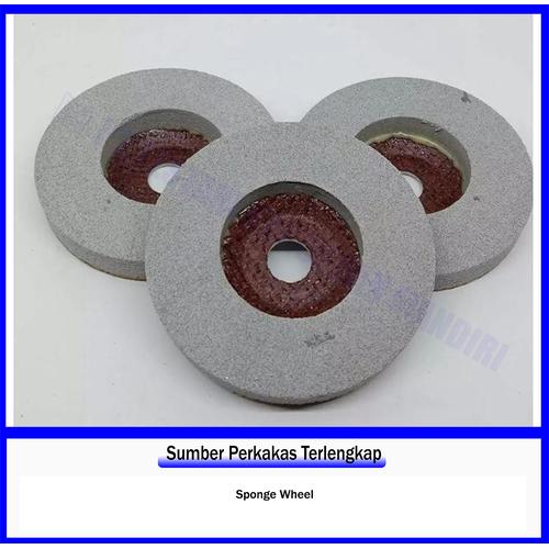 Jual Batu Gerinda Poles Spons Kaca/Sponge Wheel 4" Grit #100 Merk SANDS ...