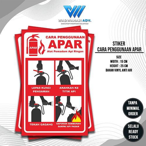 Jual Stiker Cara Penggunaan APAR Bahan Vinyil Anti Air | Waterproof ...
