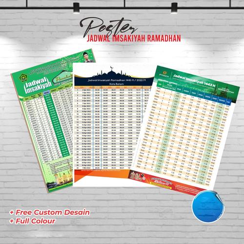 Jual Cetak Jadwal Imsakiya Ramadhan FREE TEMPLATE -Brosur Imsak Cetak ...