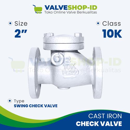 Promo Swing Check Valve 2" Inch JIS 10K CI Cast Iron - Kota Tangerang ...