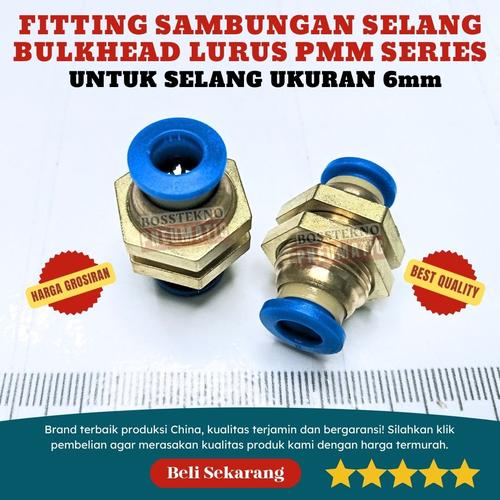 Jual FITTING CONNECTOR SAMBUNGAN SELANG BULKHEAD SLIP LOCK PMM 6 UKURAN ...