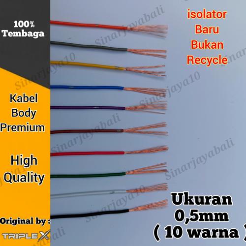 Jual kabel bintik 0,5mm 0,5 mm motor mobil avss body otomotif serabut bodi - Hitam - Kab ...