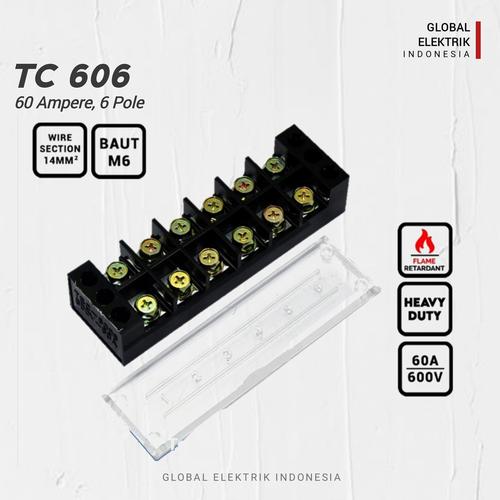 Jual Terminal Block 6 Pole 60 Ampere TC-606 - Jakarta Barat - Global ...