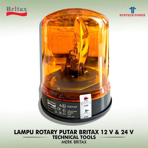 Jual Lampu Rotary Putar Merk Britax 6 Inch 12-24 volt Yellow Lampu ...