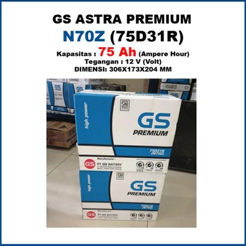 Jual GS N70Z Aki Mobil GS Astra Battery N70 Z - N70Z PREMIUM GS - Kota ...