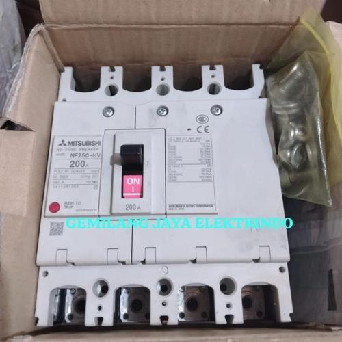 Jual Mccb Mitsubishi 4P 200A 75Ka Mitsubishi Nf250-Hv 200A No-Fuse ...