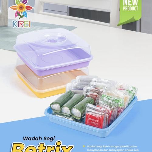 Jual Wadah Tempat Roti Kue Bolu Petak Bertutup / Kotak Penyimpan ...