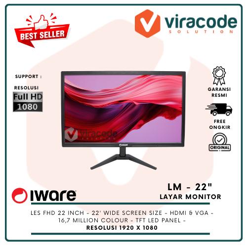 Promo Monitor LED WIDE Iware 22 Inch 22" LM22D LM-22FHD HDMI VGA - Kota ...