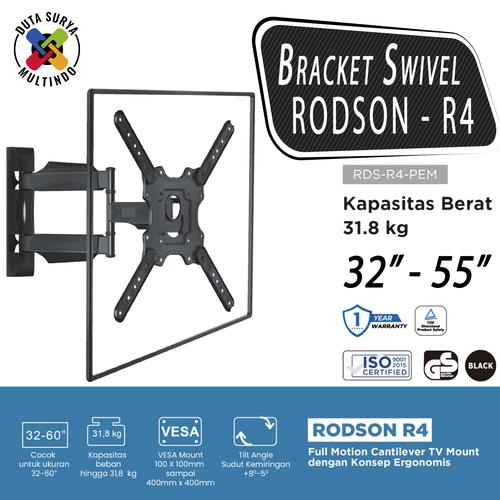 Jual bracket braket tv swivel lengan rodson R4 untuk 32 40 43 49 50 55 ...