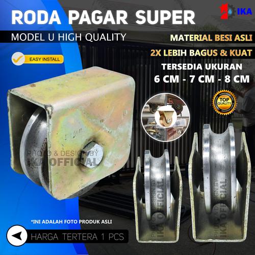 Jual Roda pagar roda bubut besi super as ukuran - Rell Siku + bulat ...
