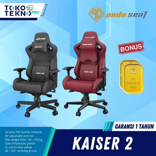 Promo Andaseat Kaiser 2 Series Premium Gaming Chair - Black, Free Emas Cicil 0% 3x - Jakarta ...