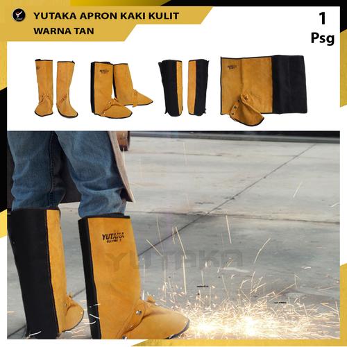 Promo Apron kaki kulit YUTAKA / Welding foot cover warna tan murah ...