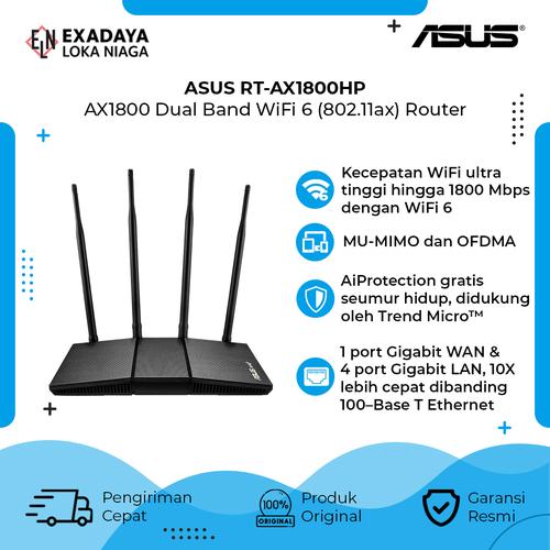 Jual ASUS RT-AX1800HP AX1800 Dual Band WiFi 6 (802.11ax) Router with ...