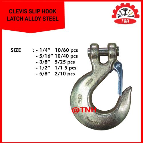 Jual Pengait / Clevis Slip Hook W/Latch Alloy Steel / Roha - 5/8 ...