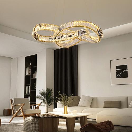 Jual Lampu Gantung Kristal LED Minimalis Modern Ruang Tamu / Lampu ...