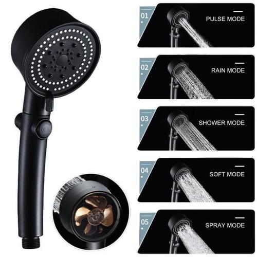 Jual Kepala Shower Mandi Hitam Premium On Off Turbo Fan Shower 5 Mode - Jakarta Barat - Land ...