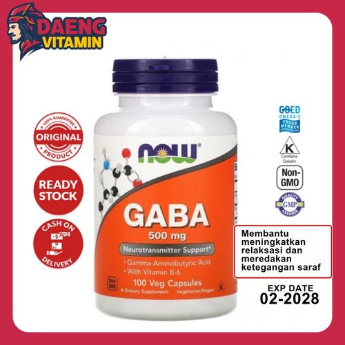 Jual NOW GABA 500Mg 100 Capsules - Vitamin mood cemas depresi stress ...
