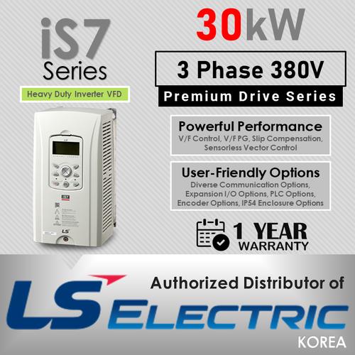 Promo LS Electric Premium VFD Inverter iS7 Series SV0300iS7-4 NO 30 kW 40 HP 3 Phase 380V~480V ...
