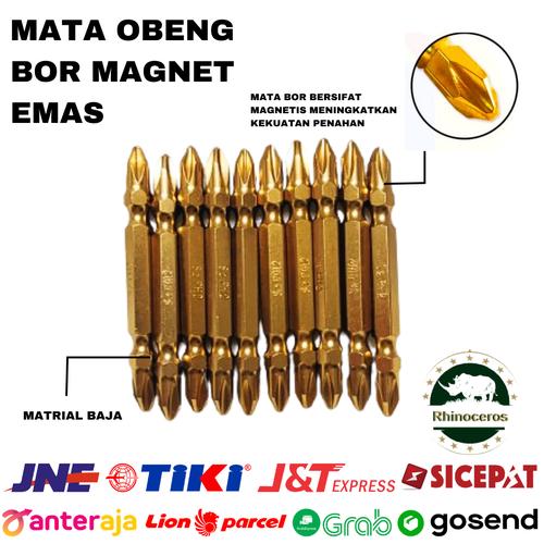 Jual Mata Bor Obeng Magnet Gold Mata Bor Gypsum 65mm Sekrup Gipsum ...