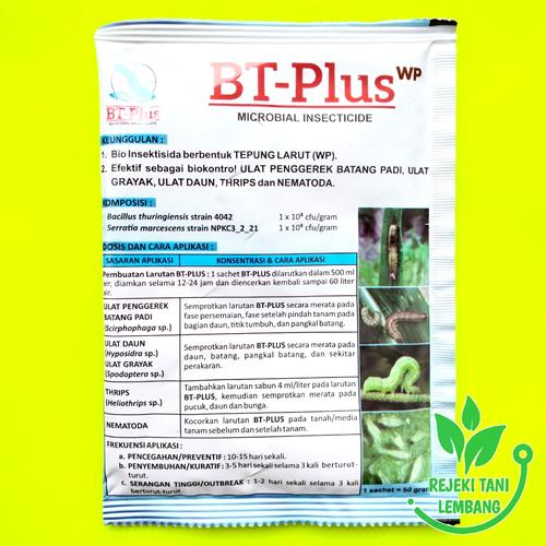 Jual BT PLUS WP ISI 50 GR MICROBIAL INSECTICIDE BIO INSEKTISIDA - Kab ...