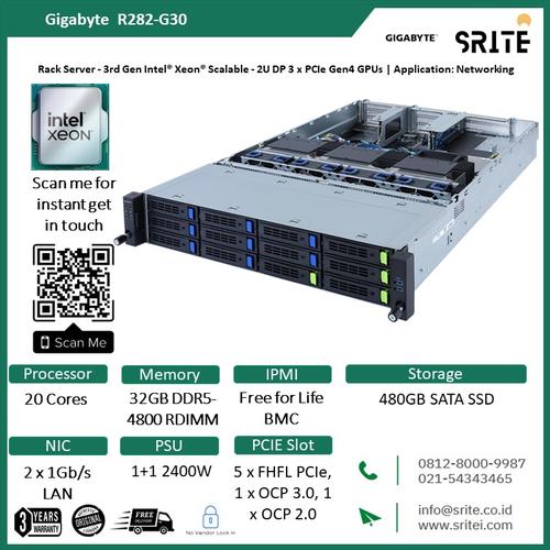 Jual Gigabyte Rack GPU Server 2U Xeon 4316 20 Core 32GB 480GB SSD R282 ...
